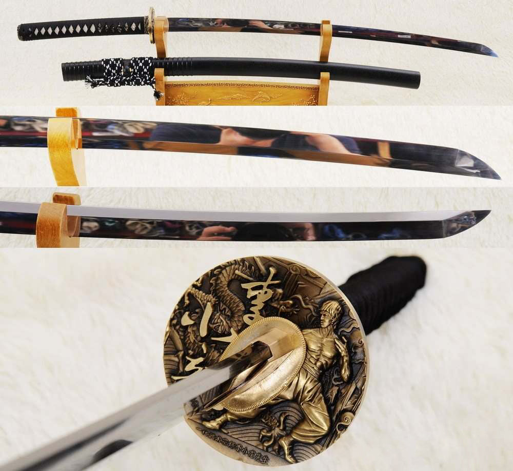 Hand Forged 1095 High Carbon Steel Bruce Lee Anniversary Samurai Katana ...