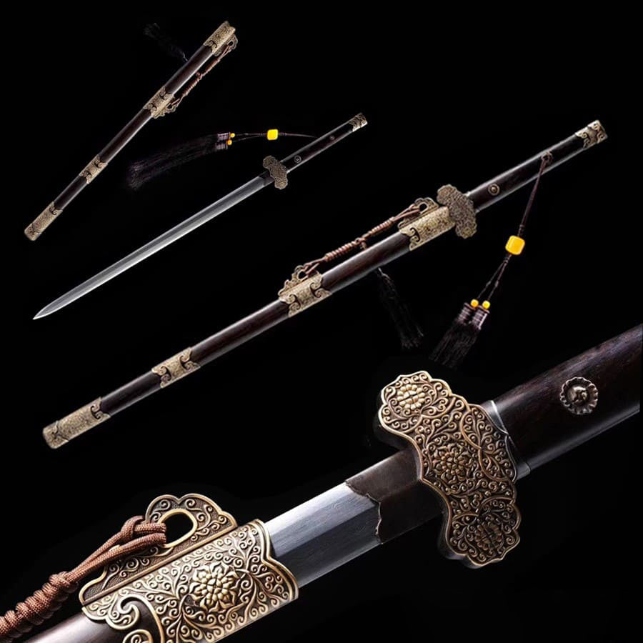 Tang Dynasty Jian Hand Forged Folded Steel Blade Battle Ready Martial ...