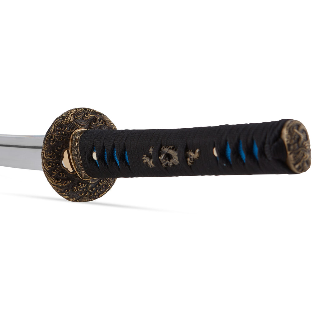 Hand Forged 1060 High Carbon Steel Blade Full Tang Ocean Wave Samurai ...