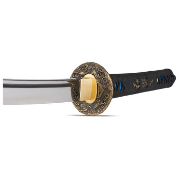 Hand Forged 1060 High Carbon Steel Blade Full Tang Ocean Wave Samurai ...