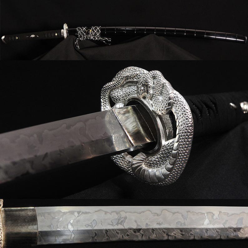 1095 High Carbon Steel Snake Japanese Hitatsura Hamon Battle Ready ...