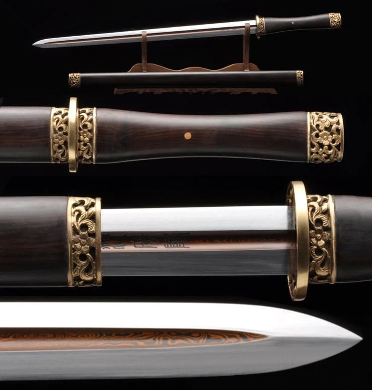 Feng Shui Chinese Short Sword Hand Forged Folded Steel Blade Battle ...