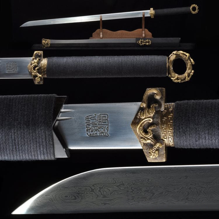 Straight Blade Dao Sword Folded Steel Blade Kung Fu Wushu Chinese ...