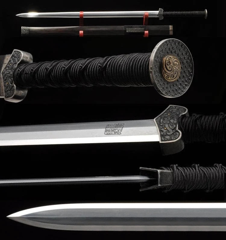 Han Dynasty Jian Hand Forged Folded Steel Blade Chinese Martial Arts ...