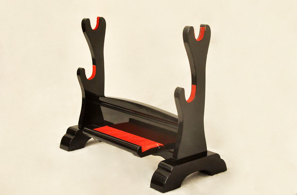 2 Layer Wooden Platform Sword Display Stand