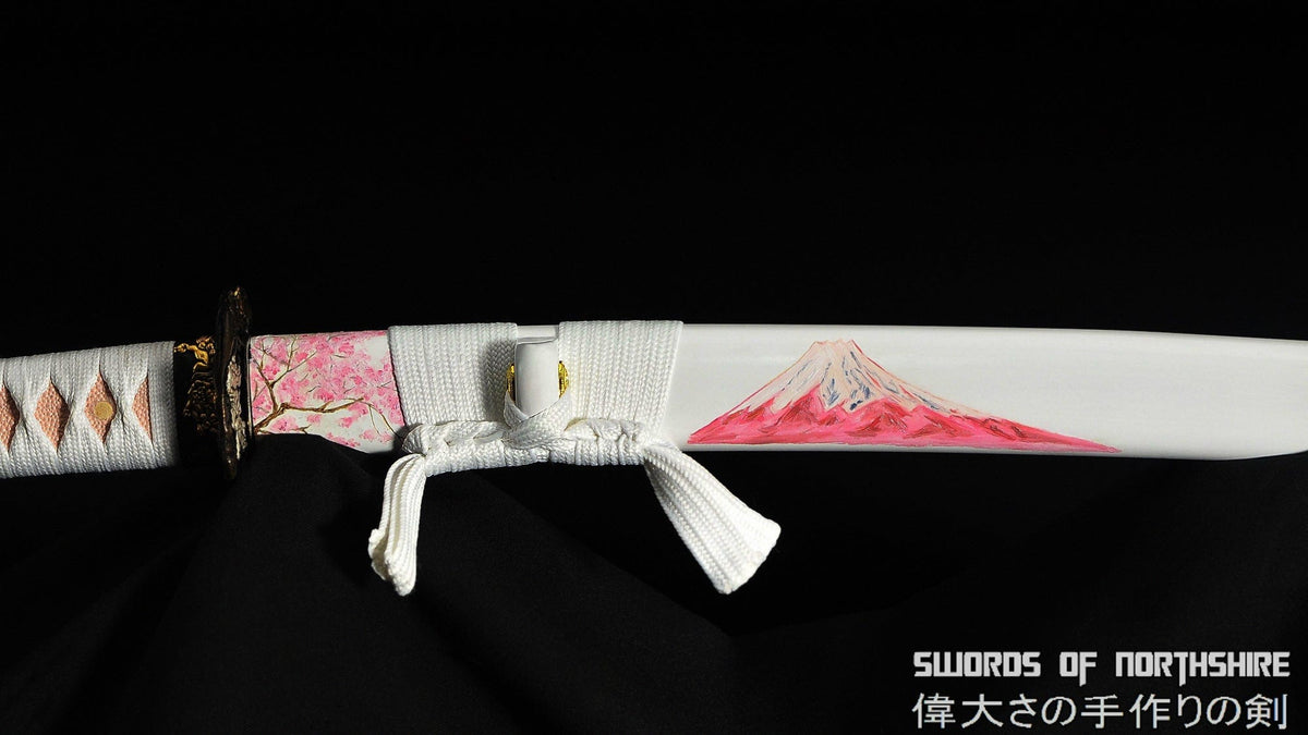 Sakura Hand Forged 9260 Spring Steel Japanese Samurai Sword Battle ...