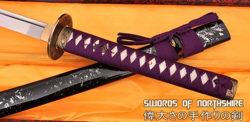 Hand Forged 1060 High Carbon Steel Blade Full Tang Oil Quenched Samurai ...
