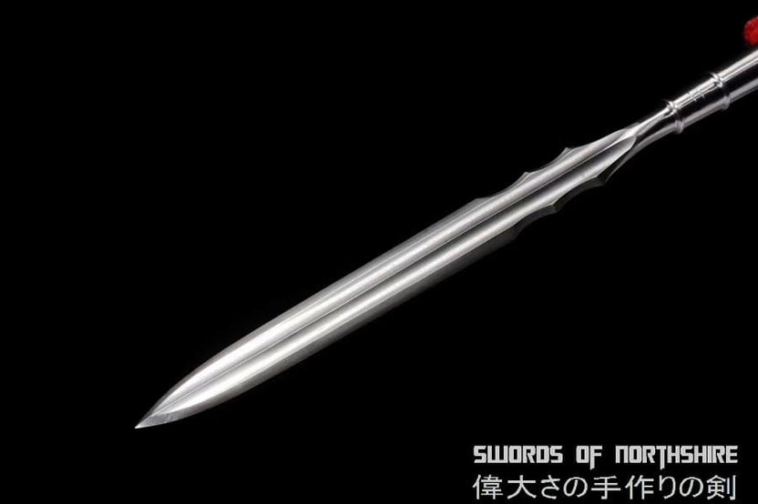 Chinese Qiang Spear Martial Arts Hand Forged Folded Damascus Steel ...