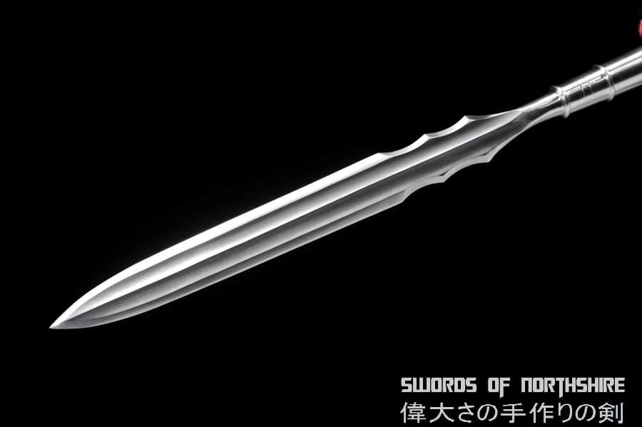 Chinese Qiang Spear Martial Arts Hand Forged Folded Damascus Steel ...