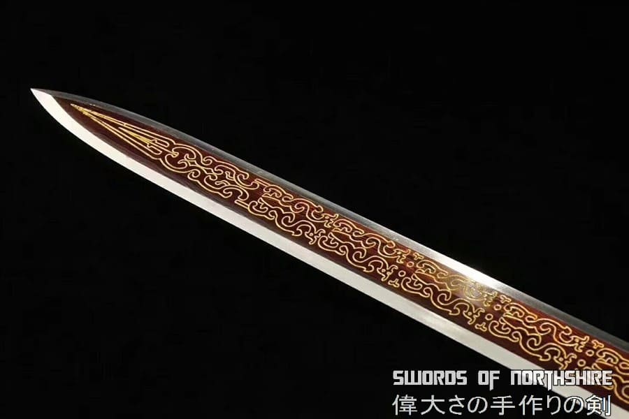 Chinese Dragon Han Jian Hand Forged Folded Steel Blade Battle Ready ...