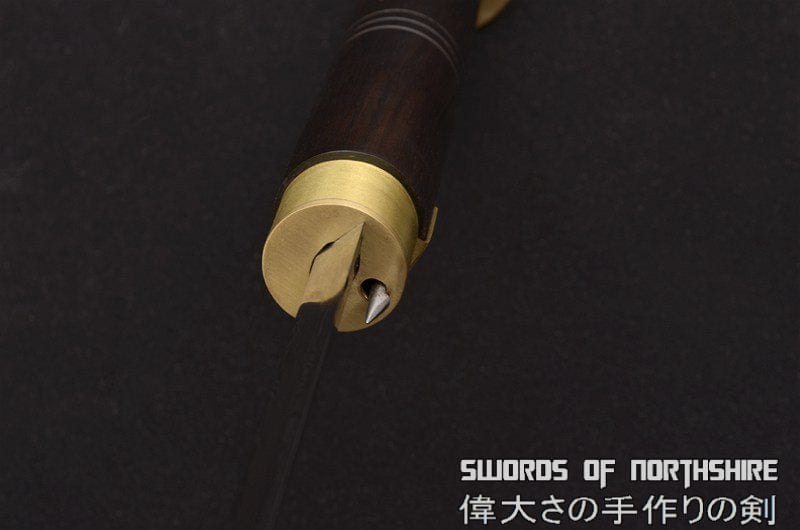 Walking Stick Cane Sword Folded Damascus Steel Hiking Lock Mechanism ...