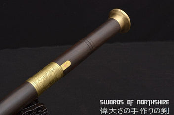Walking Stick Cane Sword Folded Damascus Steel Hiking Lock Mechanism ...