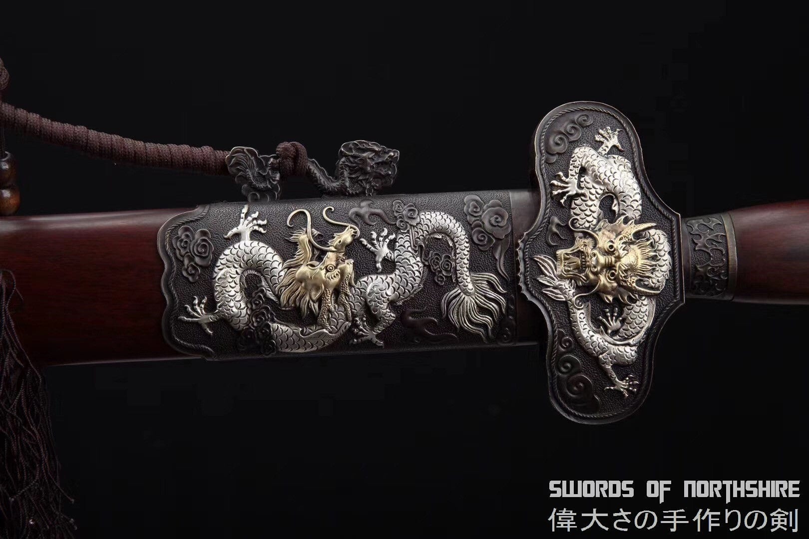 Seven Dragon Jian Damascus Steel Blade Kung Fu Chinese Martial Arts ...