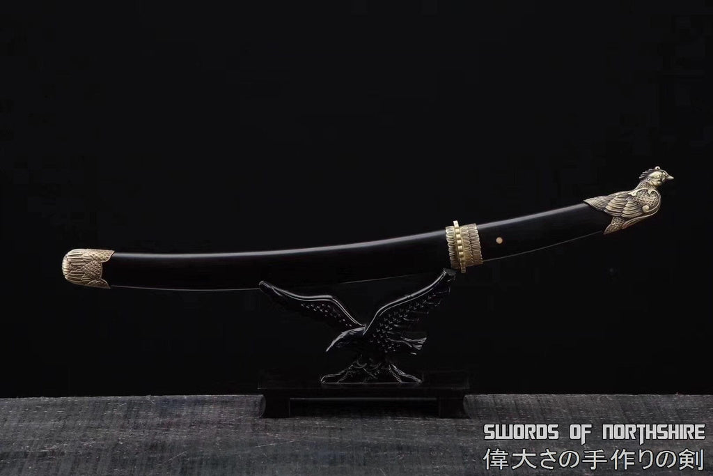 Little Falcon Dao Knife Chinese Short Sword Clay Tempered & Folded ...