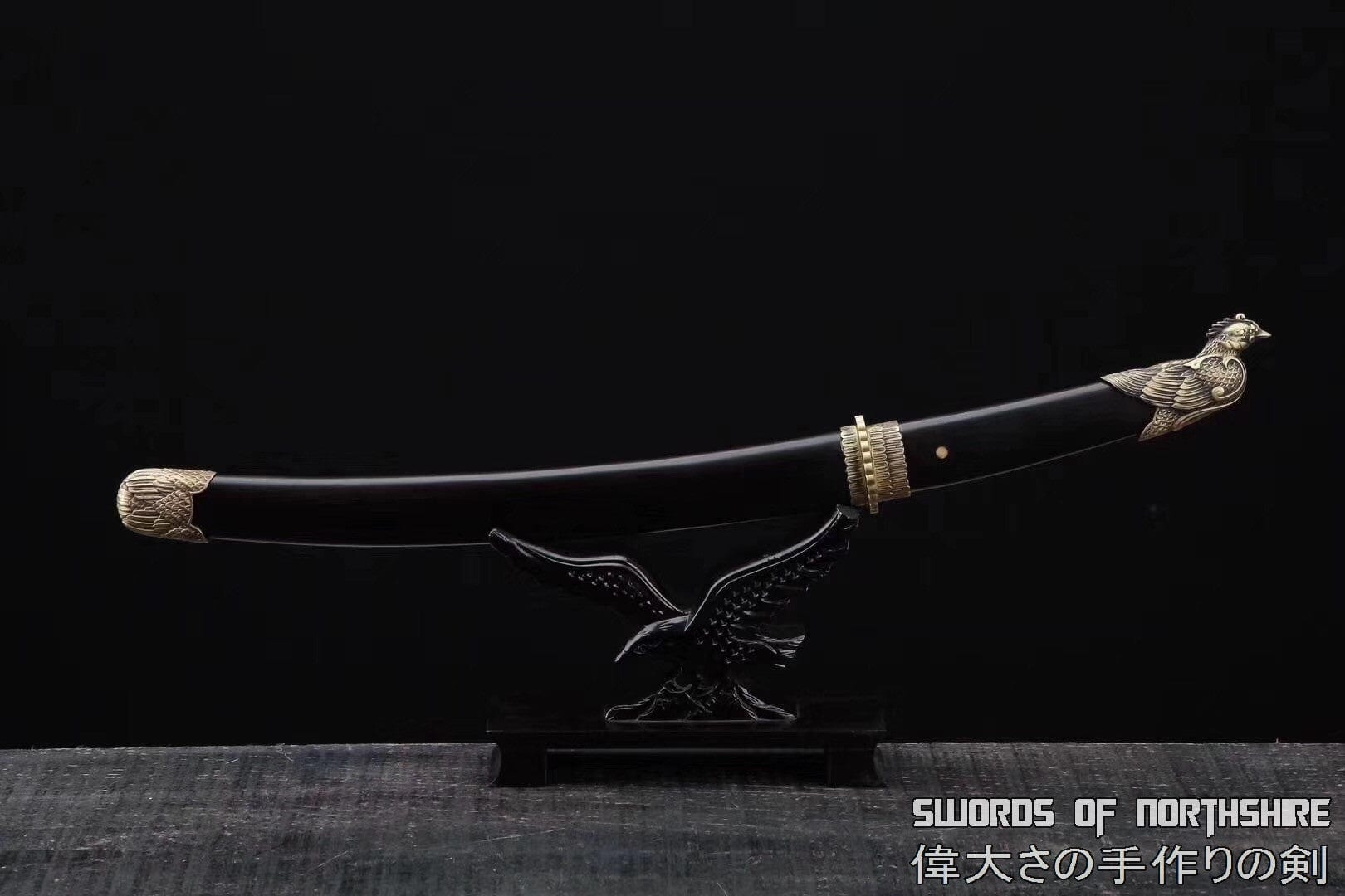 Little Falcon Dao Knife Chinese Short Sword Clay Tempered & Folded ...