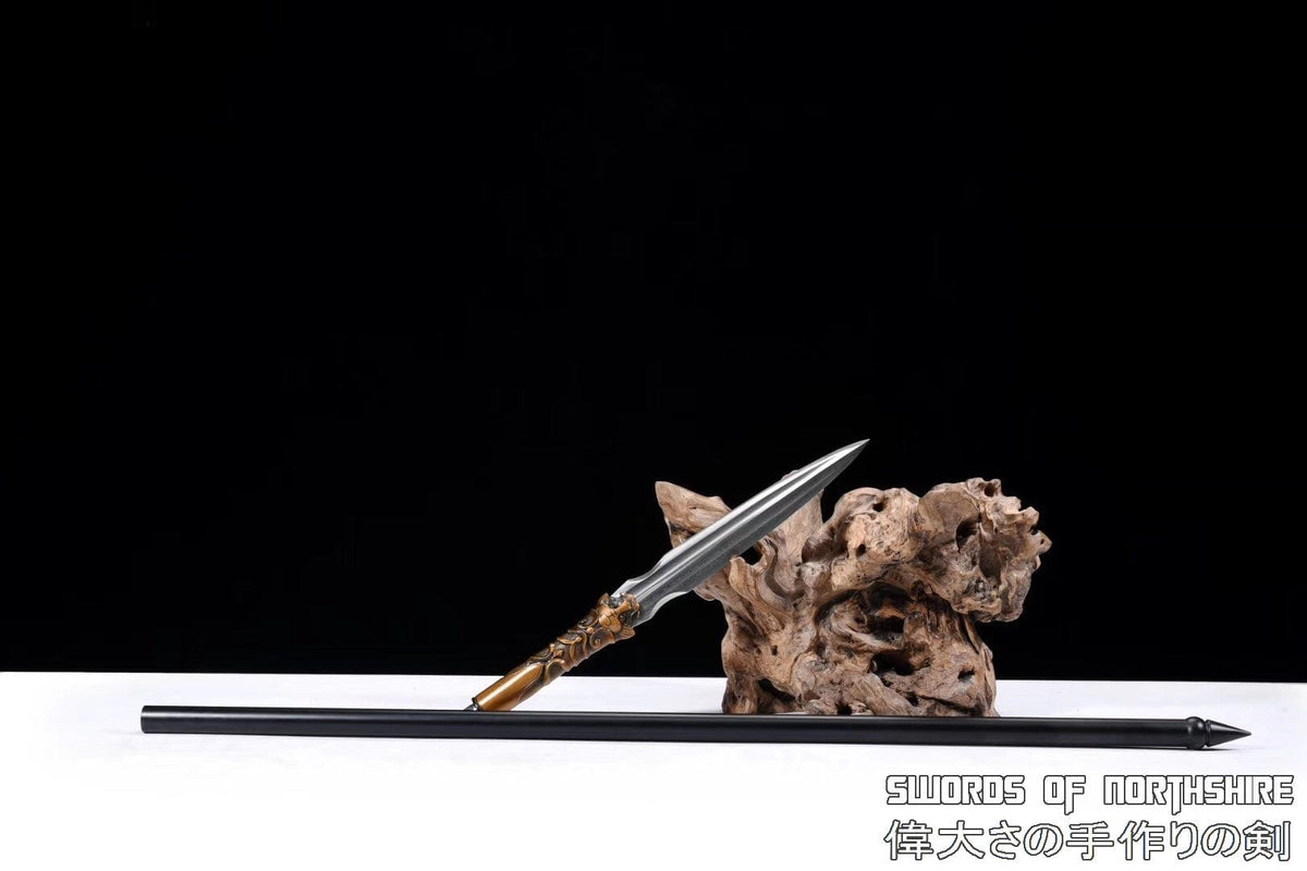 Chinese Tiger Spear Martial Arts Kung Fu Qiang Hand Forged Double-Edged ...