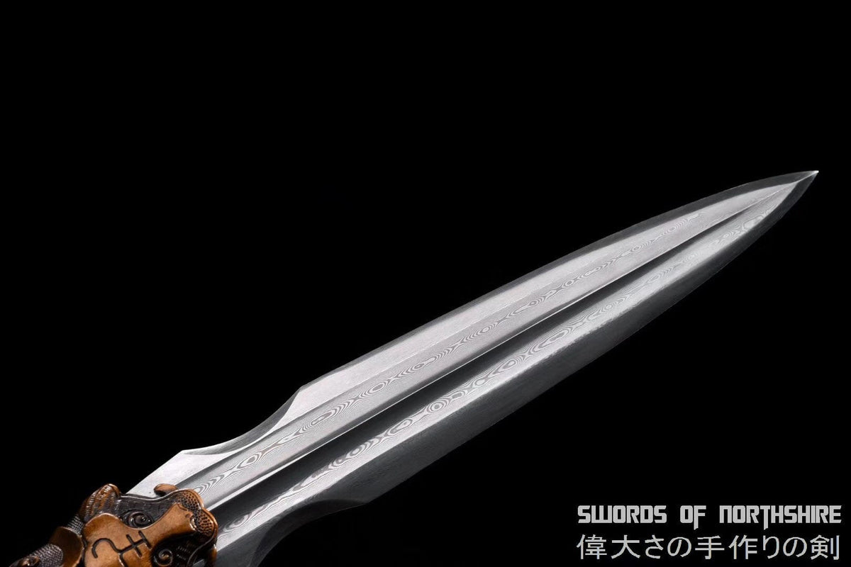 Chinese Tiger Spear Martial Arts Kung Fu Qiang Hand Forged Double-Edged ...