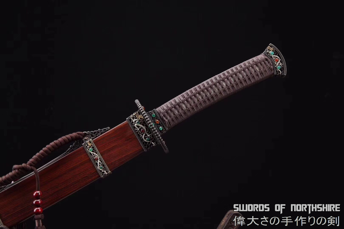 Ming Dynasty Dragon Dao Hand Forged Clay Tempered & Folded Damascus ...