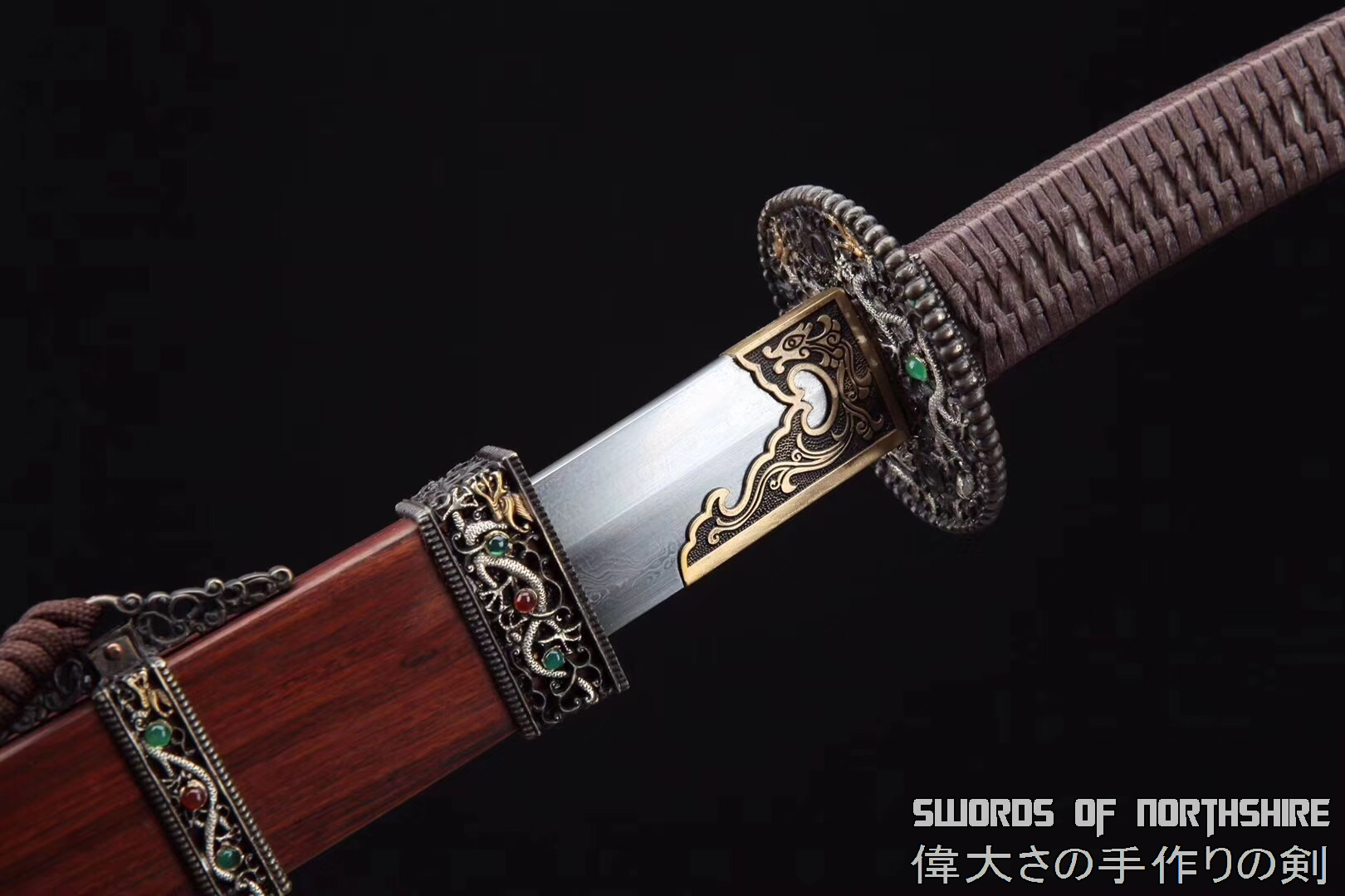 Ming Dynasty Dragon Dao Hand Forged Clay Tempered & Folded Damascus ...