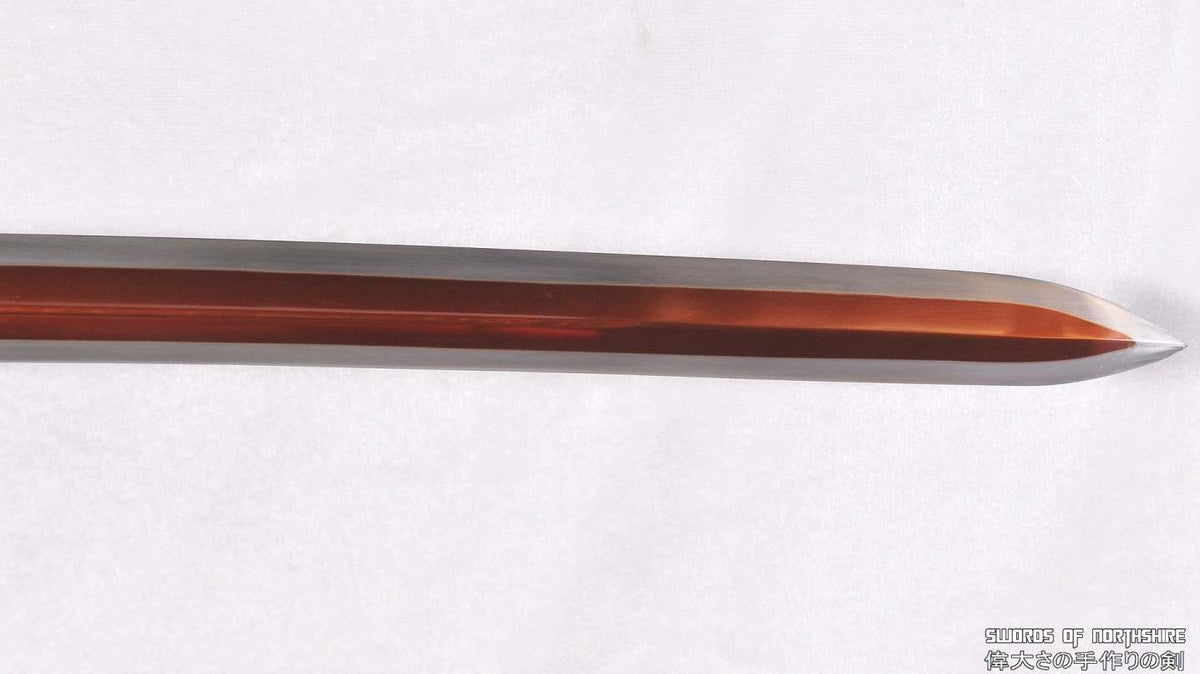 Kogarasu Maru 1095 High Carbon Red Steel Double-Edged Samurai Katana ...