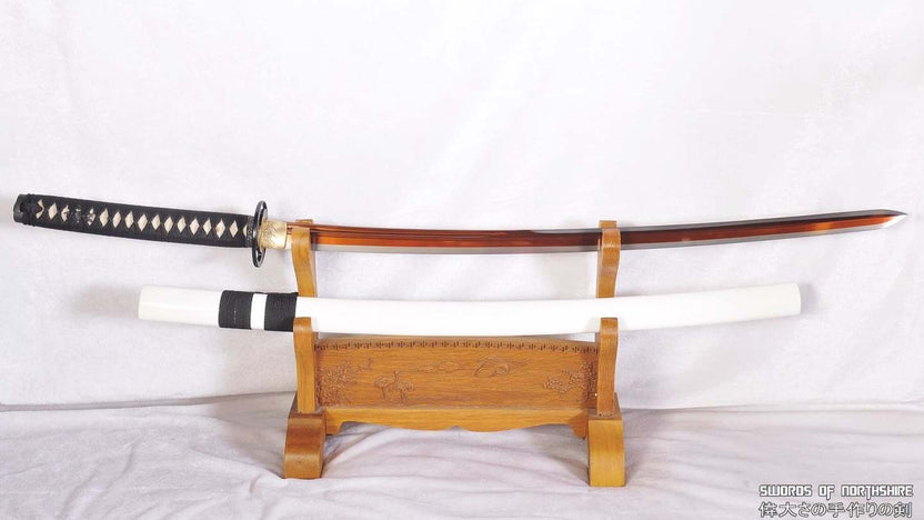 Kogarasu Maru 1095 High Carbon Red Steel Double-Edged Samurai Katana ...
