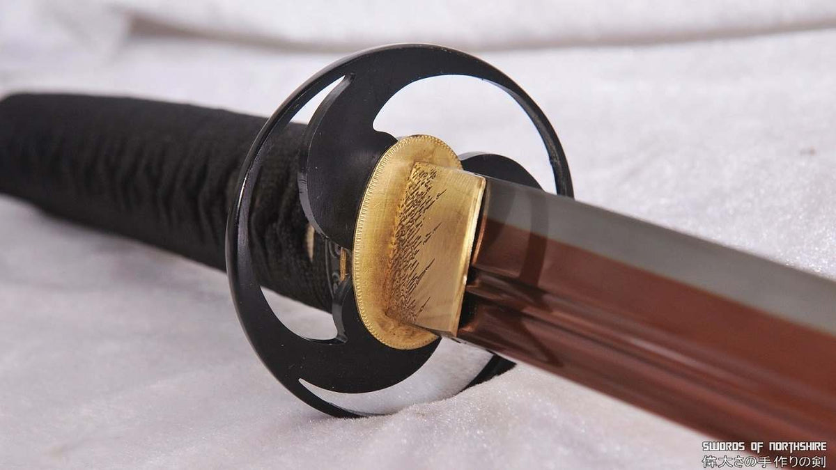 Kogarasu Maru 1095 High Carbon Red Steel Double-Edged Samurai Katana ...