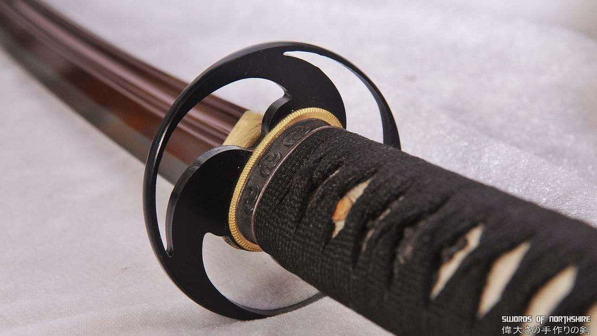 Kogarasu Maru 1095 High Carbon Red Steel Double-Edged Samurai Katana ...