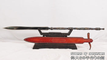 S?jutsu Hoko Yari Straight Japanese Spear Black Folded Steel Blade 39 ...