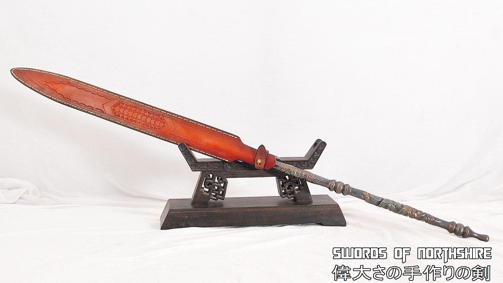 S?jutsu Hoko Yari Straight Japanese Spear Black Folded Steel Blade 39 ...