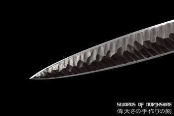 Sojutsu Japanese 35" Spear Hand Forged Hammer Marks Folded Steel w ...