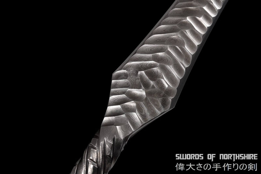 Sojutsu Japanese 35" Spear Hand Forged Hammer Marks Folded Steel w ...