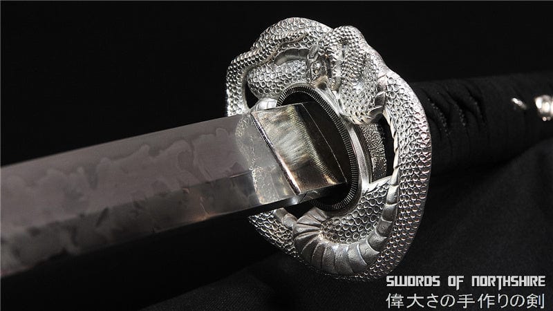 1095 High Carbon Steel Snake Japanese Hitatsura Hamon Battle Ready ...