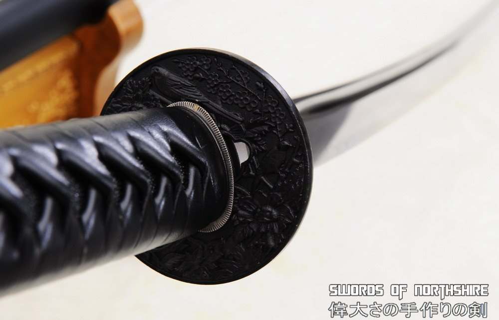 Clay Tempered 1095 High Carbon Steel All Black Samurai Katana Sword