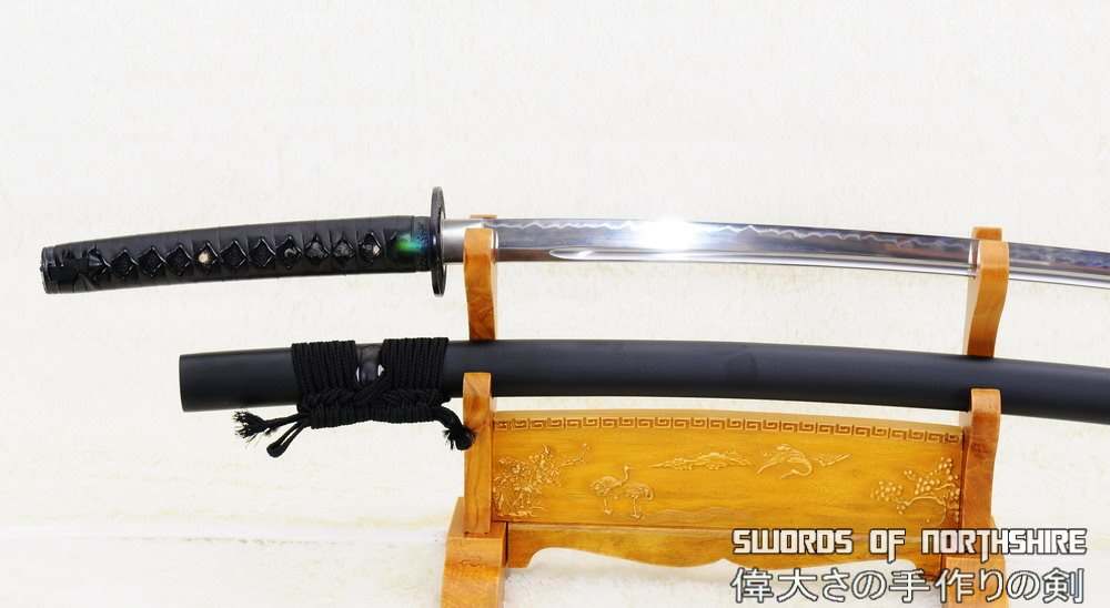 Clay Tempered 1095 High Carbon Steel All Black Samurai Katana Sword