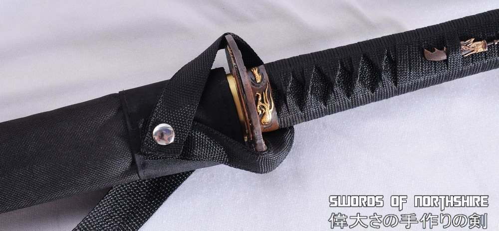 Hand Forged Clay Tempered 1095 High Carbon Steel Tang Dao Chokuto Ninja ...